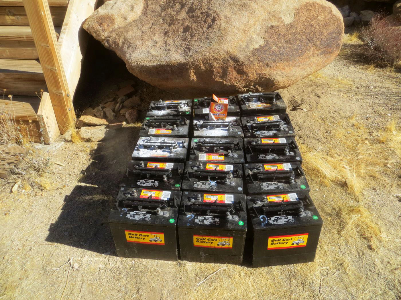 Removed All Fifteen Old Solar Batteries